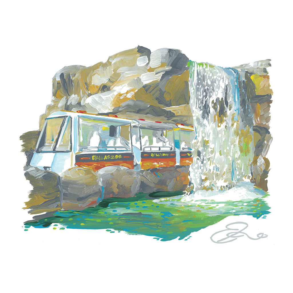 Dallas Zoo Monorail (12"×9") – Eric Hanson Artwork