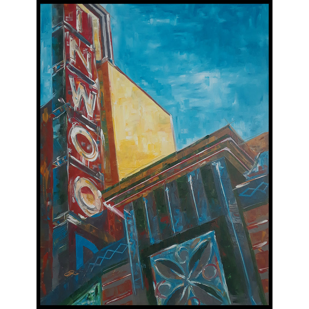 Inwood Theatre (36"×48") – Eric Hanson Artwork